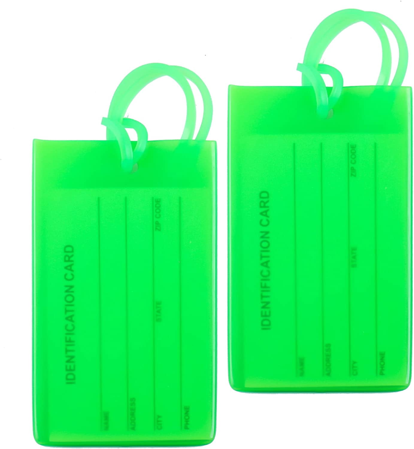 Colorful Flexible Travel Luggage Tags for Baggage Bags/Suitcases - Name ...