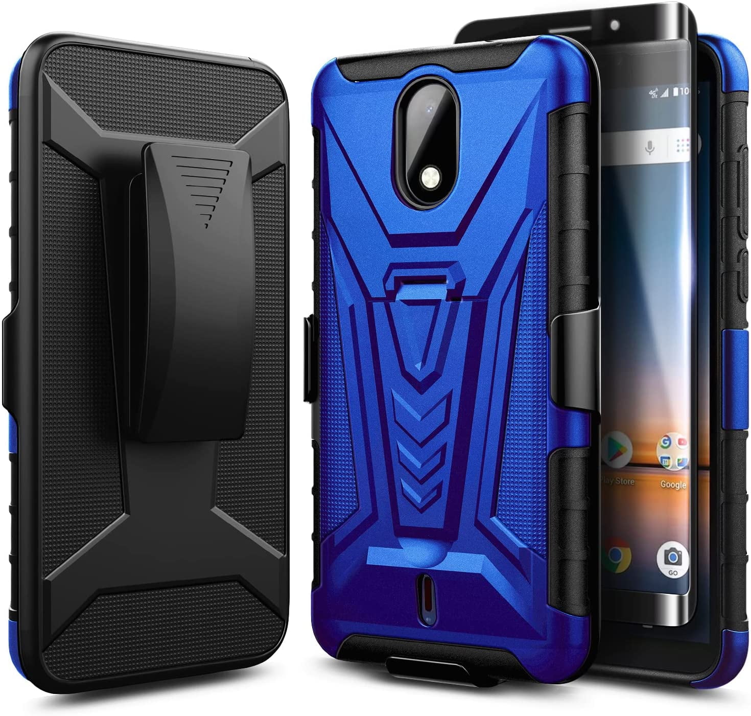 AT&T Calypso 2 (U319AA) / Cricket Debut 4G LTE Case with Tempered Glass ...