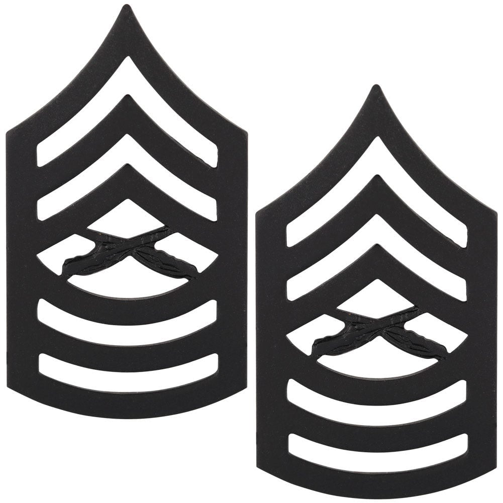 United States Marine Corps (USMC) chevron black metal MSGT Master ...