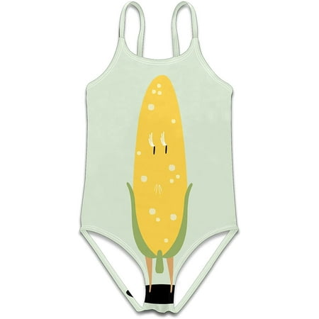 Girls Swimsuit Cartoon Corn Vegetable Swimsuits Bathing Suits ...