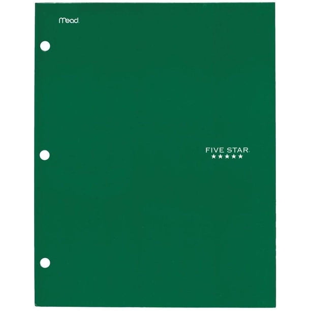Five Star 4-Pocket Paper Folder, Electric Green (33629) - Walmart.com ...