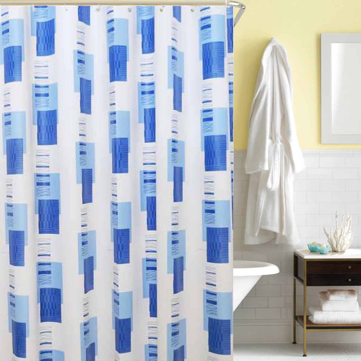 71x71 Inch Shower Curtain Simple Style PEVA Environmental Odorlessness ...