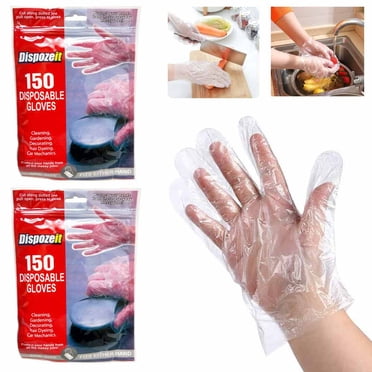XMMSWDLA 200pcs Plastic Gloves | BPA & Latex Free Perfect Food Handling ...