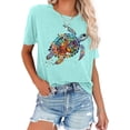 CLOTEX Women's Sea Turtle Print Tee: Funny Ocean Life Shirt for ...