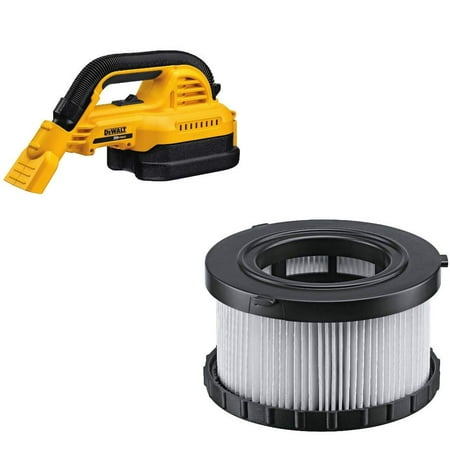 DeWalt DCV517B 20V Wet/Dry Portable Vac & DeWalt DC5151H HEPA Repl ...