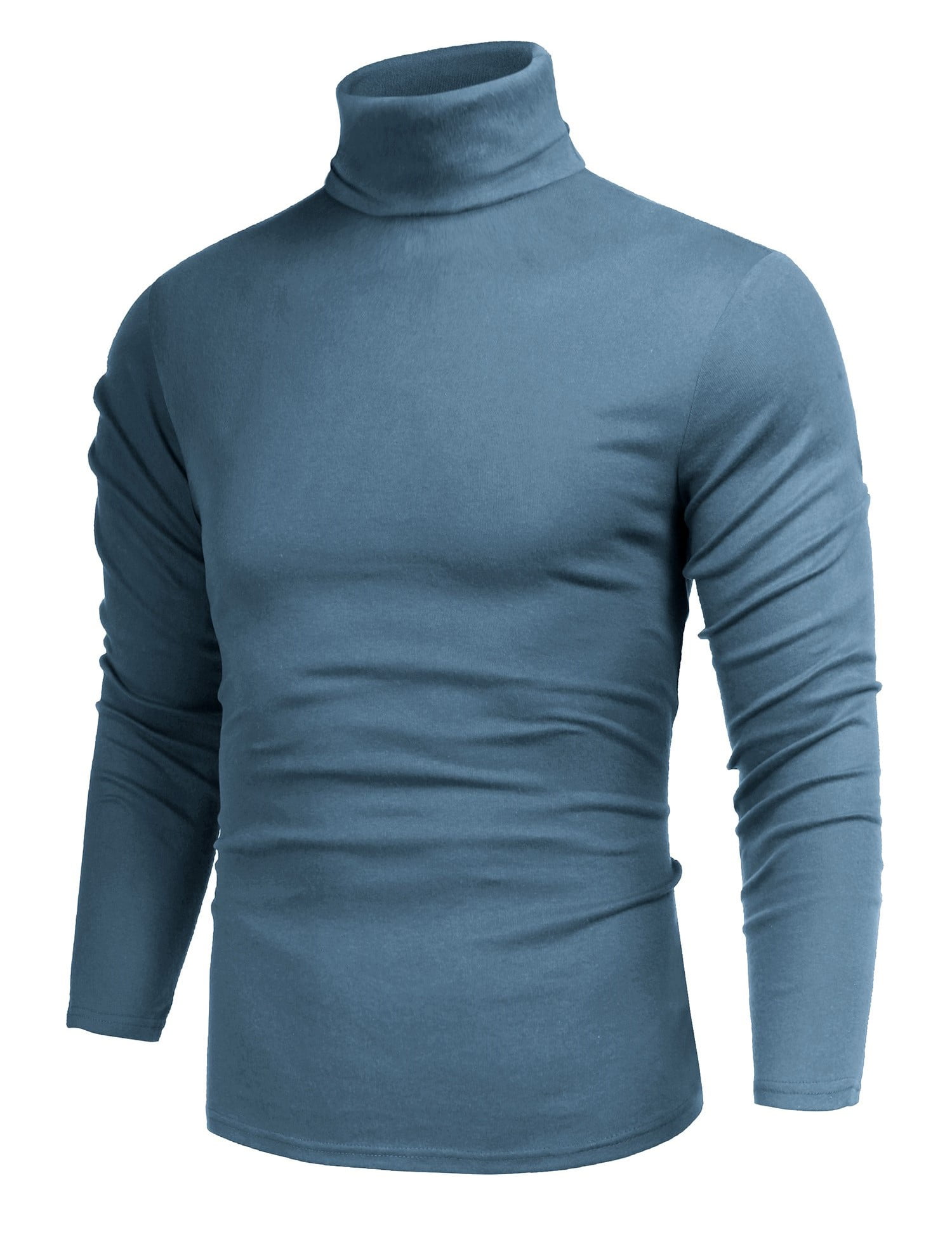 ZHENWEI Men's Casual Slim Fit Basic Tops Knitted Thermal Turtleneck ...