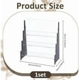3-Tier Acrylic Trading Card Display Stand Greeting Card Holder Portable ...