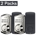 1/2 Pack Keyless Entry Door Lock, Silver Electronic Keypad Deadbolt ...