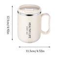 500ml Insulated Stainless Steel Coffee Mug with Lid and Handle - Double ...
