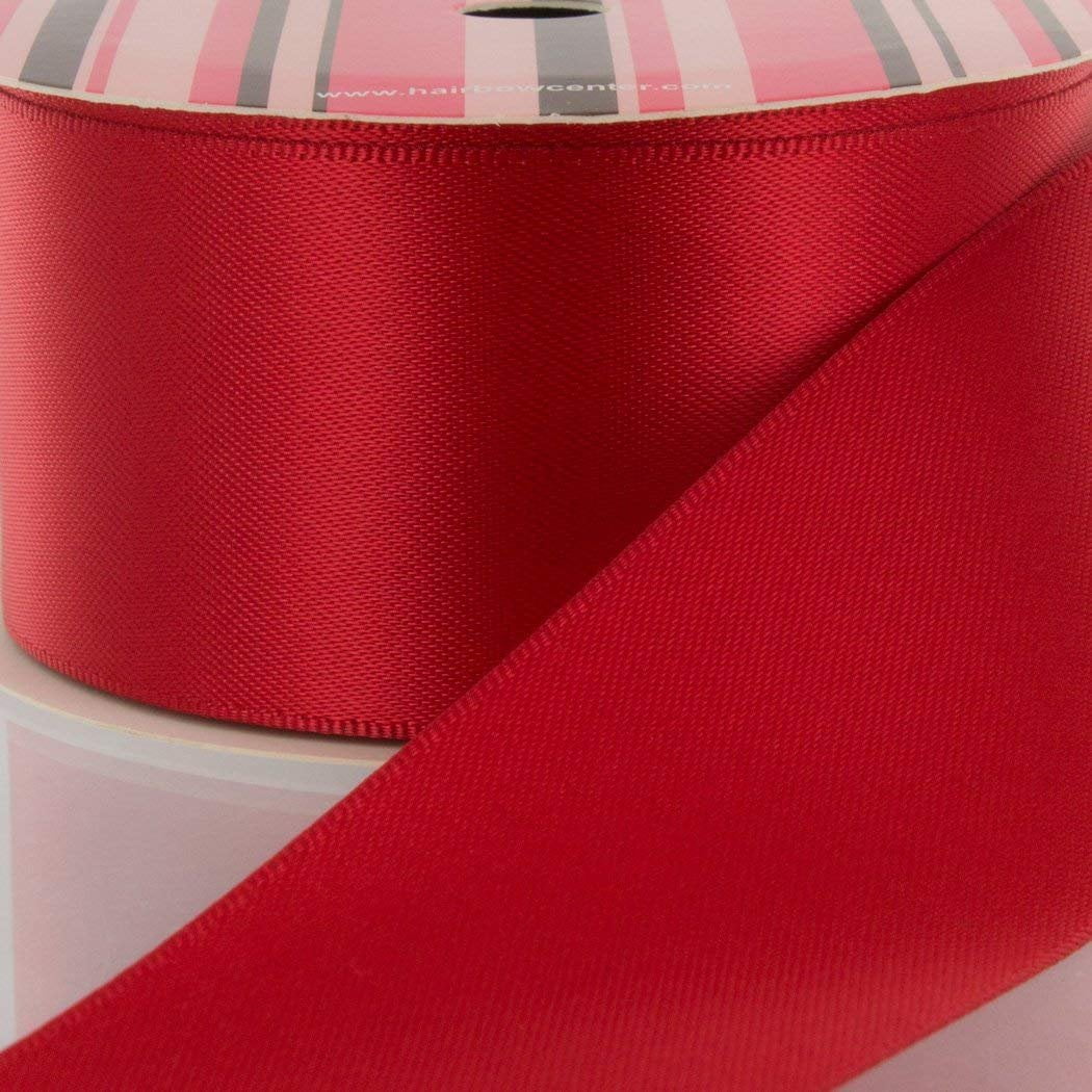 4" Red Double Face Satin Ribbon 25 yard Reel - Walmart.com