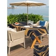 Black Yellow Rectangle Outdoor Tablecloth with Umbrella Hole Fluid ...