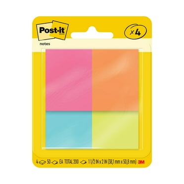Post-it Sticky Notes Cube, Small Stick Pack, Bright Colors, 1 7/8 in x ...