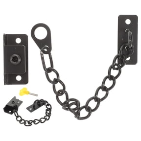 Prime-Line Keyed Chain Door Guard, Brass-Plated Steel, Safe Viewing and ...