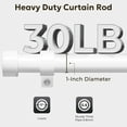 Curtain Rods for Windows 32 to 48, White Curtain Rod, Adjustable 1 Inch ...