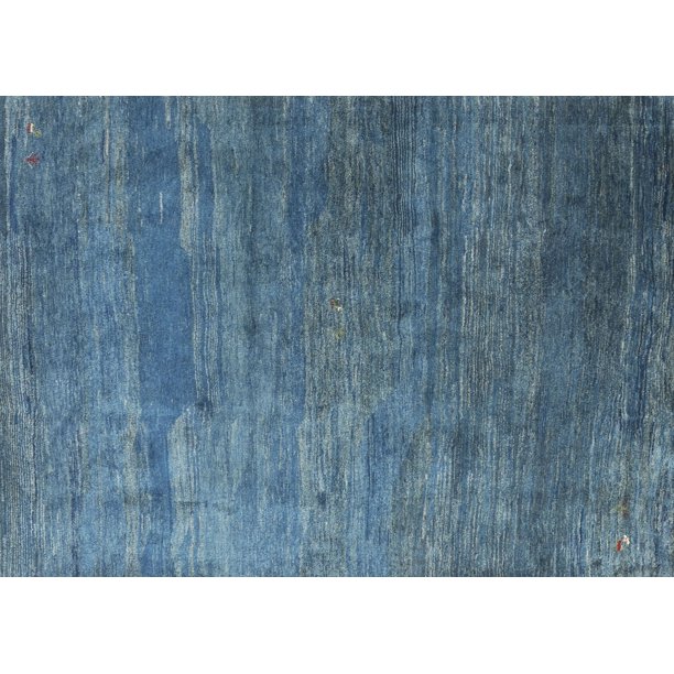 Ahgly Company Indoor Rectangle Contemporary Blue Abstract Area Rugs ...