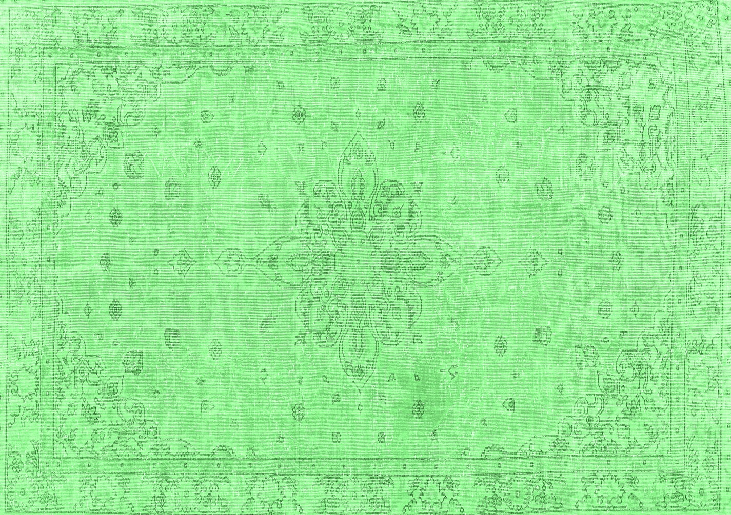 Ahgly Company Indoor Rectangle Persian Emerald Green Traditional Area ...