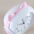 Battery Operated Alarm Clock with Night Light, No Ticking Analog Quartz ...
