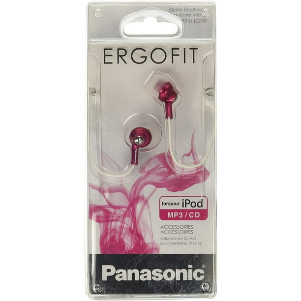 AUDIFONO ROSA ERGONOMICO DE INSERCCION PANASONIC Panasonic RP/HJE270PPP ...