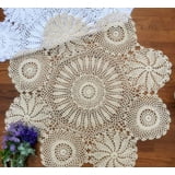 Cotton Handmade Crochet Round Tablecloth Doilies Lace Table Covers ...