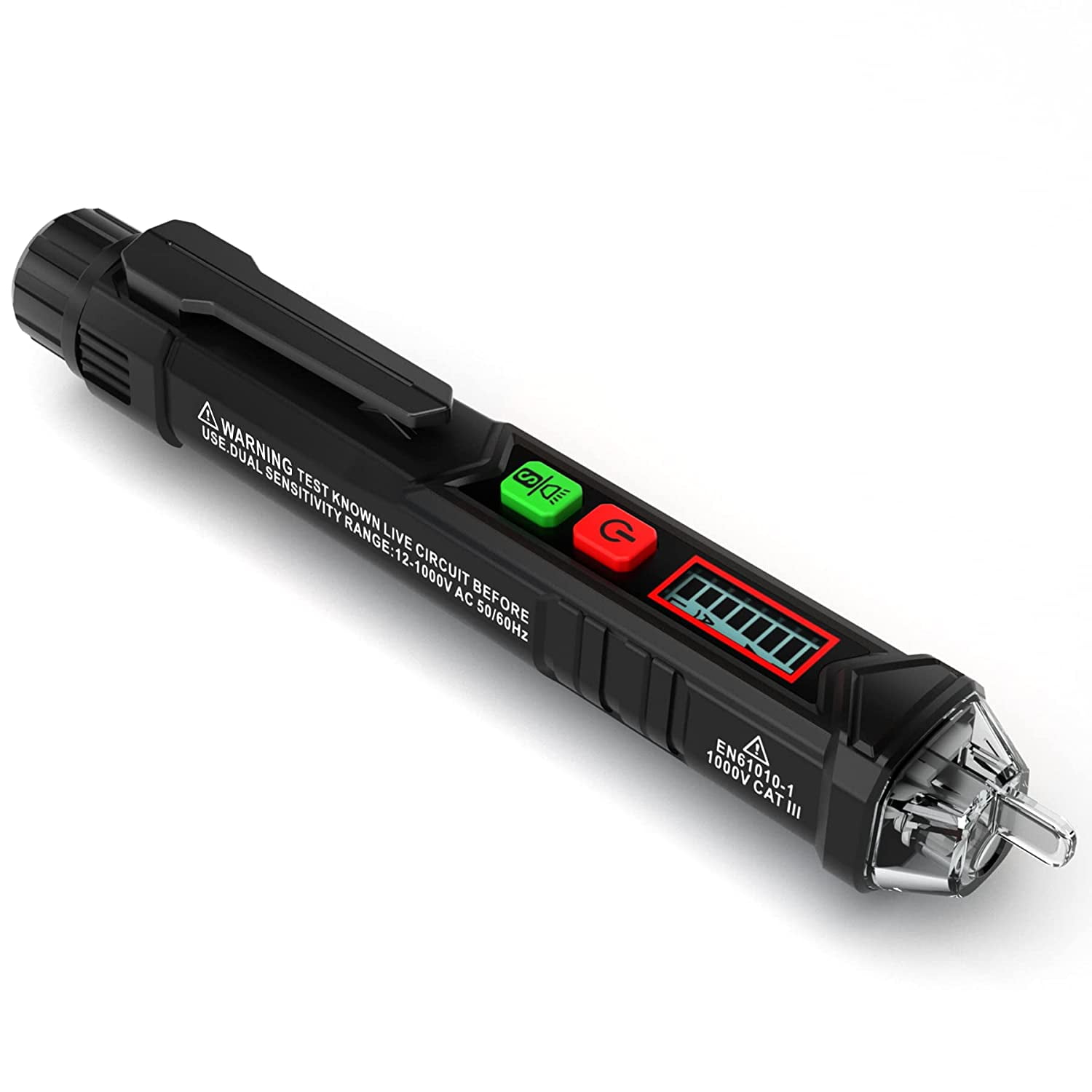KAIWEETS Voltage Tester HT100 Non Contact AC Electricity Detect Pen 12V ...