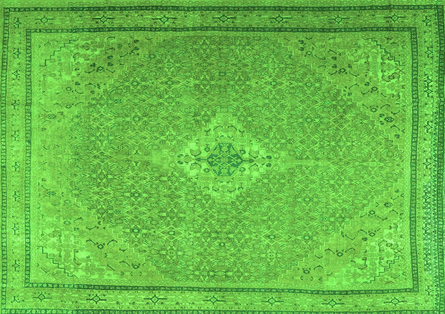 Ahgly Company Indoor Rectangle Persian Green Traditional Area Rugs, 3 ...