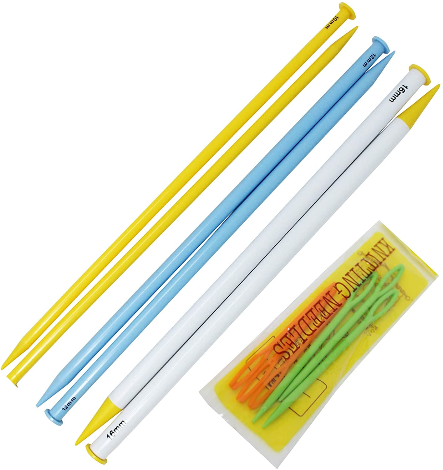 KnitPal 16 Inch Large Knitting Needles for Jumbo Yarn, Set of 3 ...