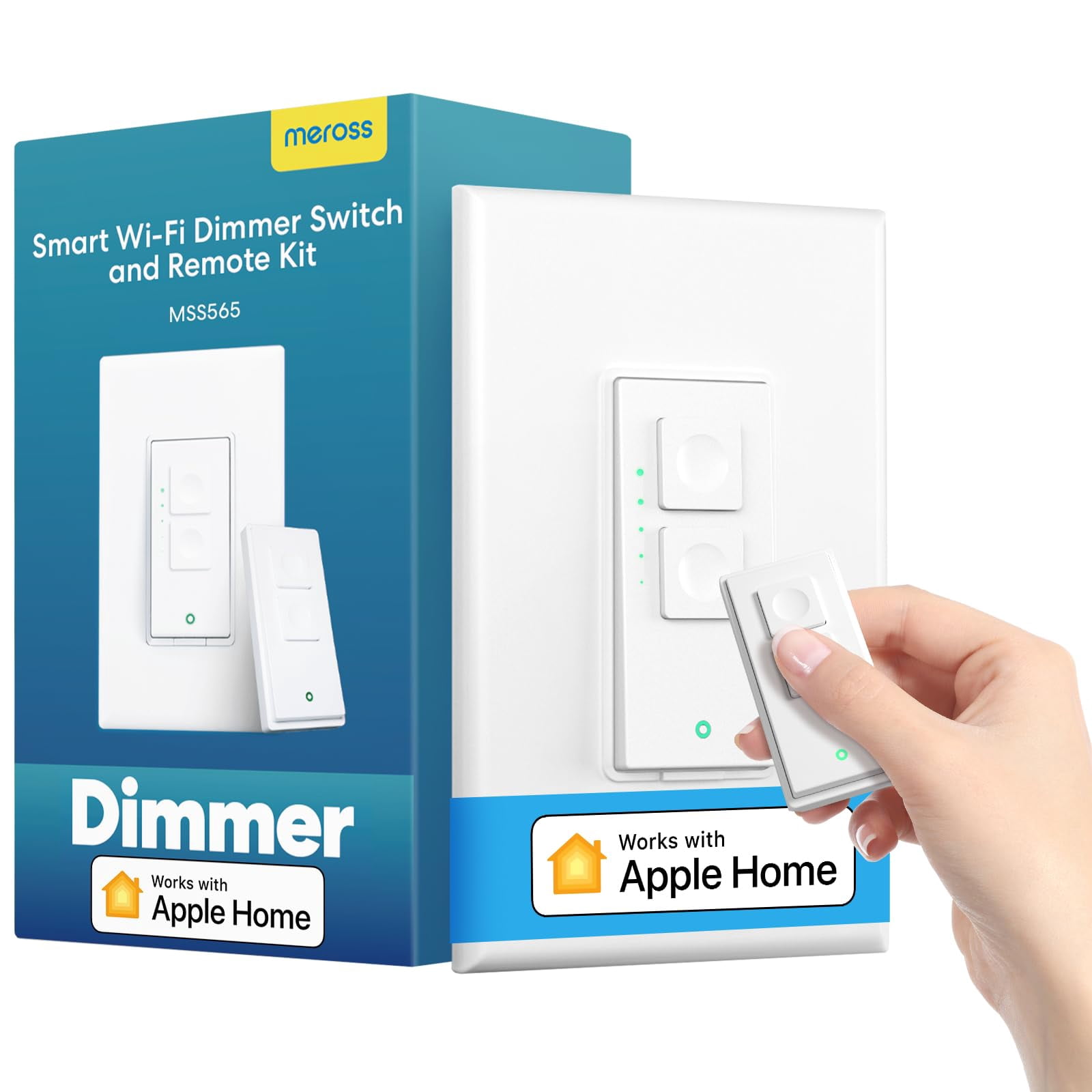 Interruptor regulador WiFi inteligente Meross unipolar con kit remoto ...