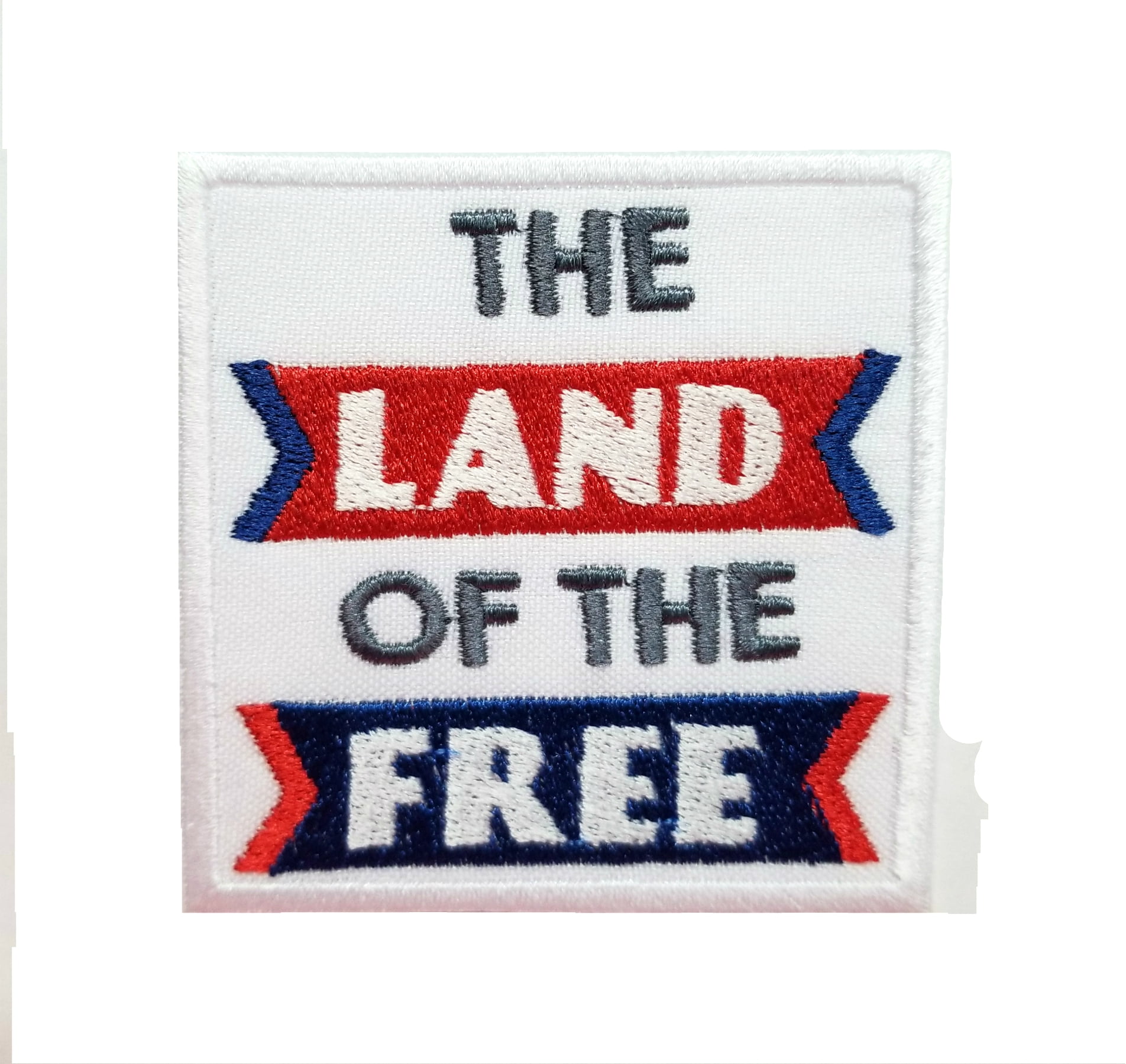 Patrotic American 4th Fourth of July Land of the Free Embroidered Iron ...