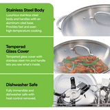 Presto 05900 Stainless Steel Electric Wok for Quick, Uniform Stir-Fry ...