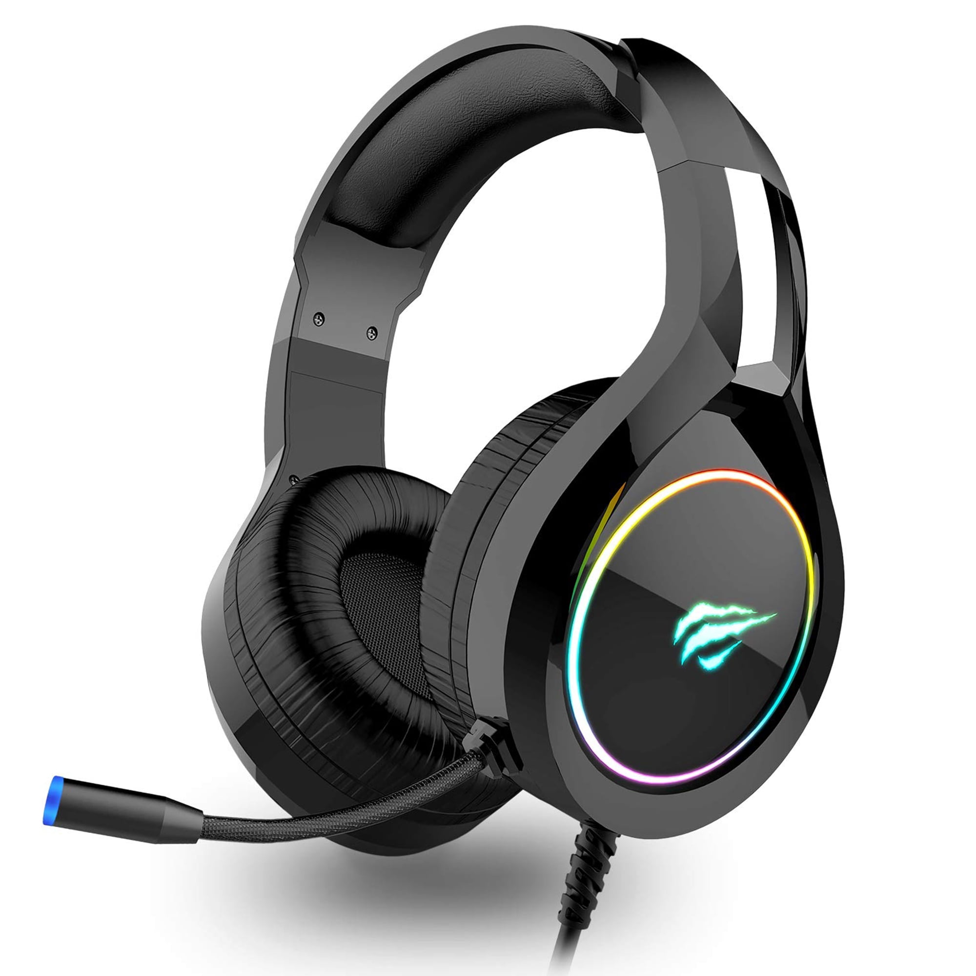 Havit H2232D LED Lighting 3.5mm+USB, 50mm Drive Gaming Headset_Black ...