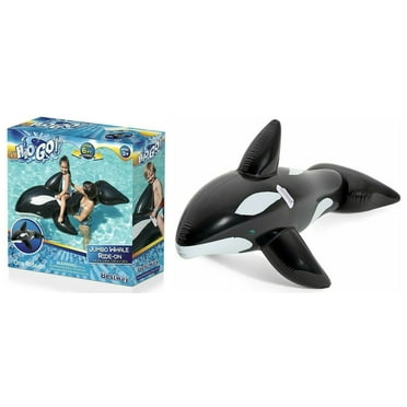 "Intex Inflatable Big Blue Lil Whale Ride On, Pool Float Toy, 60""x45 ...