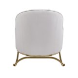 MoDRN Glam Velvet Rocking Chair with Lumbar Pillow, Off-White/Satin ...