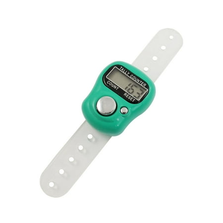 Resettable Adjustable Rubber Band Finger Digital Counter Green ...
