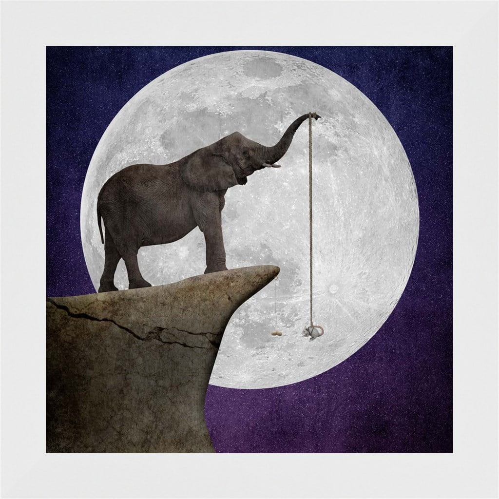 Great Art Now A Little Help by Greg Noblin, Framed Wall Art, 14W x 14H ...