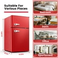 Besttey 3.1 Cu.ft Compact Dorm Fridge with Freezer, Low Noise ...