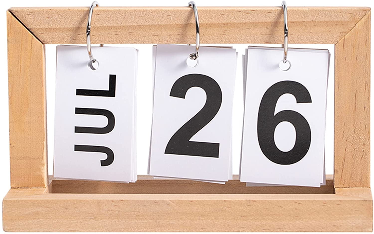 Perpetual Calendar - Wooden Frame Vintage Retro Style Desk Calendar ...