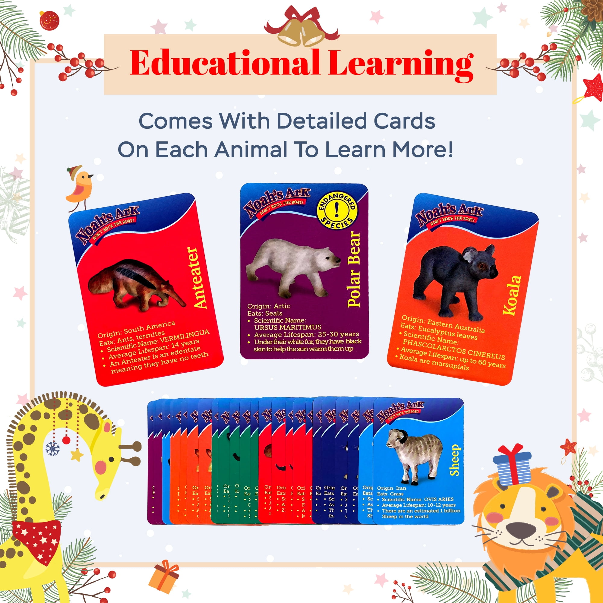 Buy Noah's Ark Board Game, Balancing Game Christian Religious Stacking ...