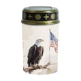 American Patriotic Memorial Solar Garden Light with Flag Design - LED ...
