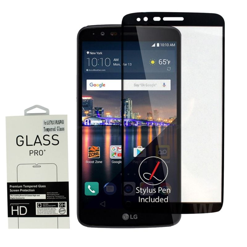 LG Stylo 3 Plus Screen Protector, by Insten Clear Tempered Glass Screen ...