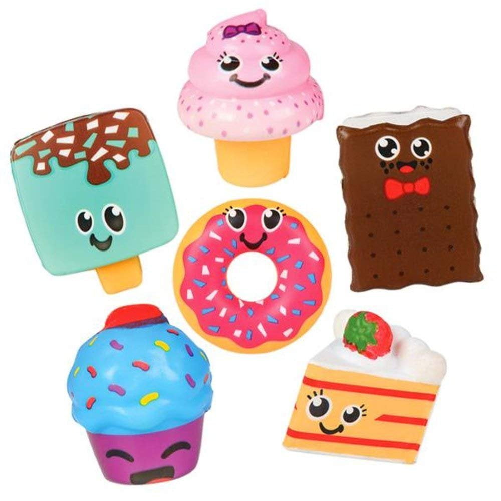 Kidsco 3 Slow Rising Assorted Dessert Squishies - 6-pc Medium-Sized ...