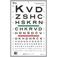 UCanSee Snellen Eye Chart Visual Acuity Chart 9 x 14 inch 10 feet ...