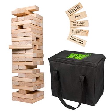 Jenga Giant Genuine Hardwood Stacking Game - Walmart.com