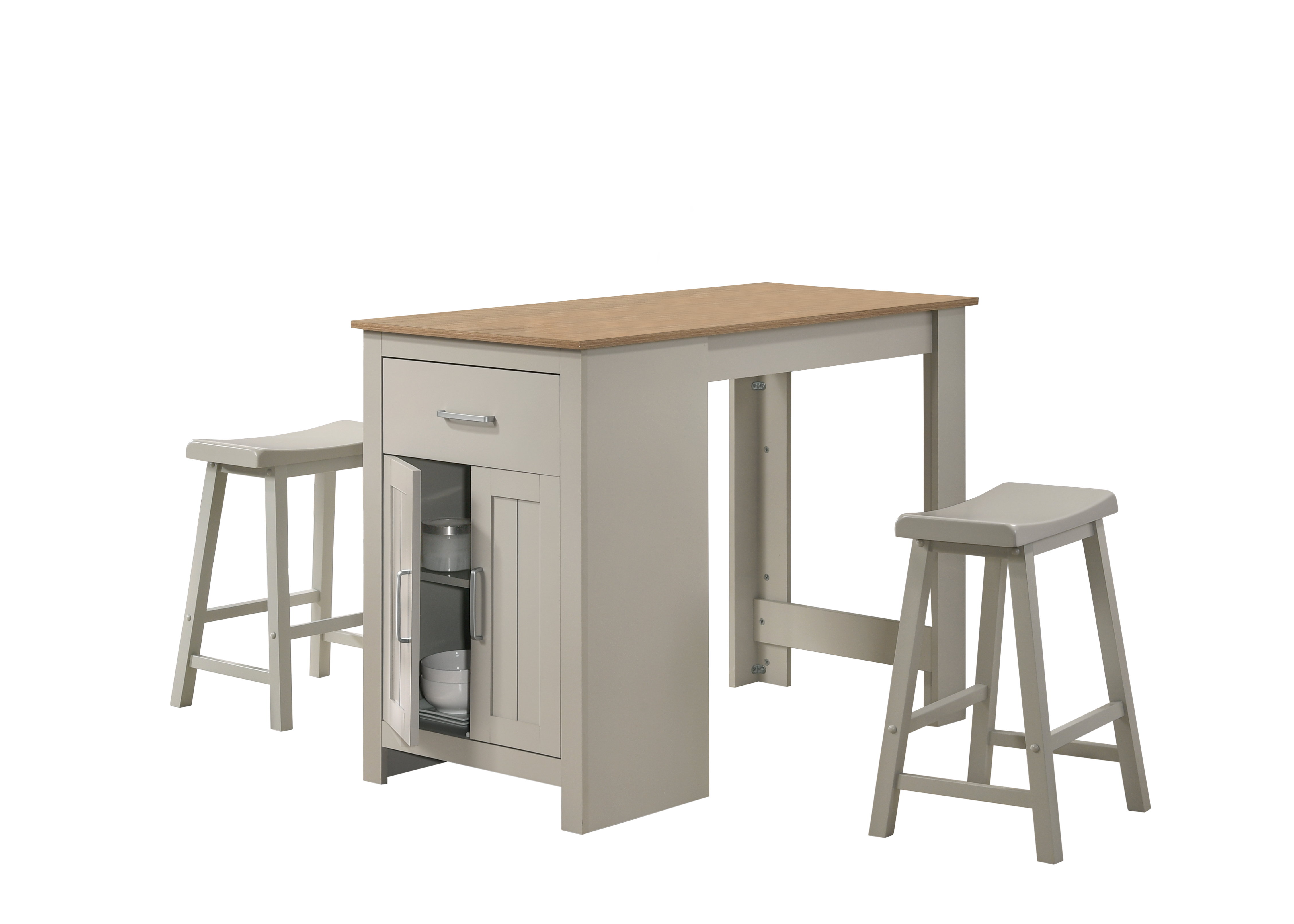 CoSoTower Light Gray Small Space Counter Height Dining Table with ...