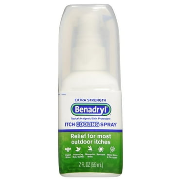 Benadryl Extra Strength Itch Relief Spray for Bug Bites, Mosquito ...