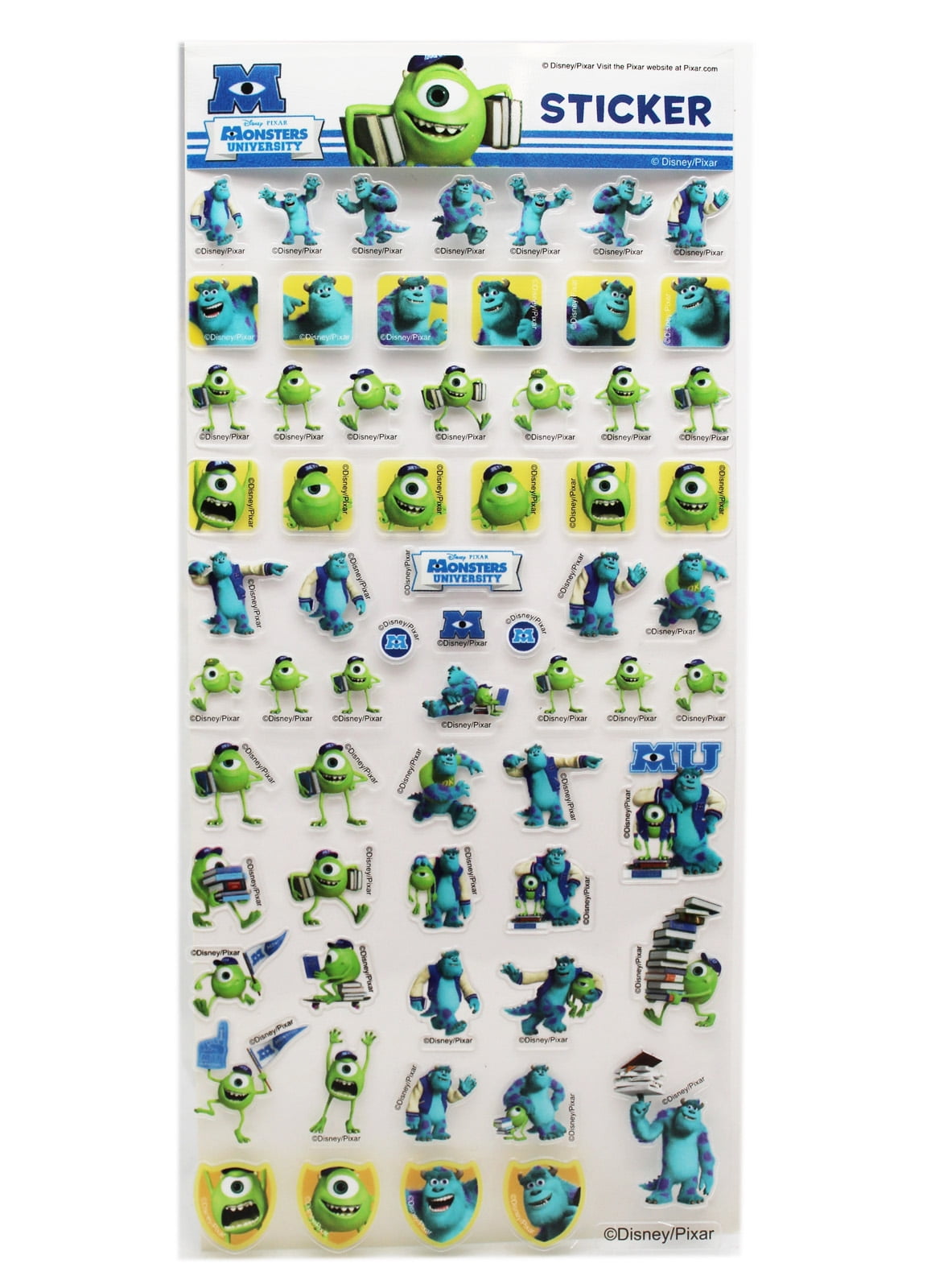 Buy Disney Pixar's Monsters University Mike and Sully Student Stickers ...