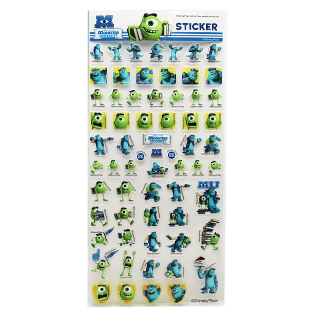 Disney Pixar's Monsters University Mike and Sully Student Stickers ...
