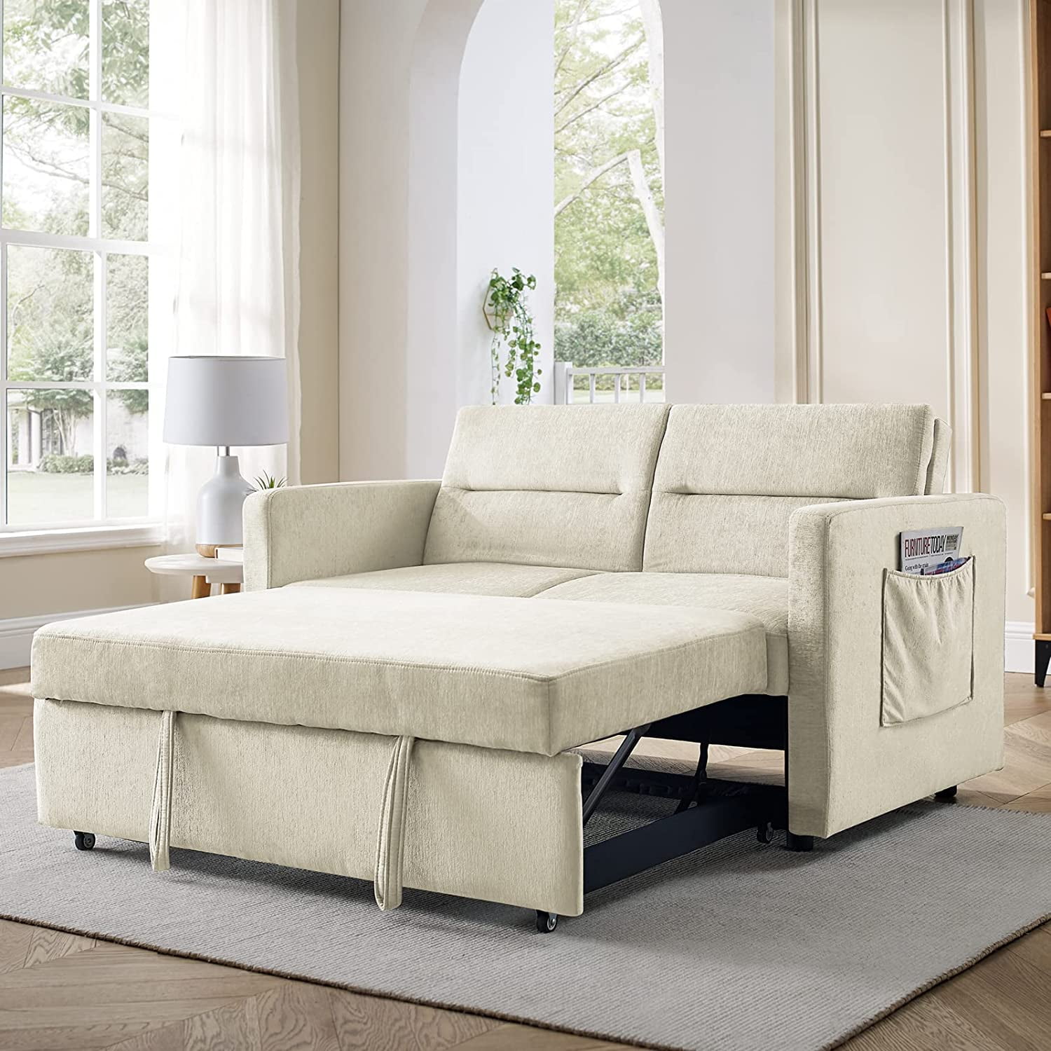 Bellemave 54.5" Pull Out Sleeper Sofa Bed, Sleeper Loveseats Sofa Couch ...