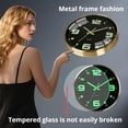 This 12-inch wall Clock Features a Beautiful Metal Frame, Nighttime ...