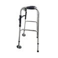 Aluminum Folding Adjustable Stand Up Walker With 2 Wheels and Handles ...