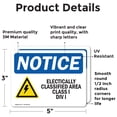 (2 Pack) Electrically Classified Area Sign - Walmart.com